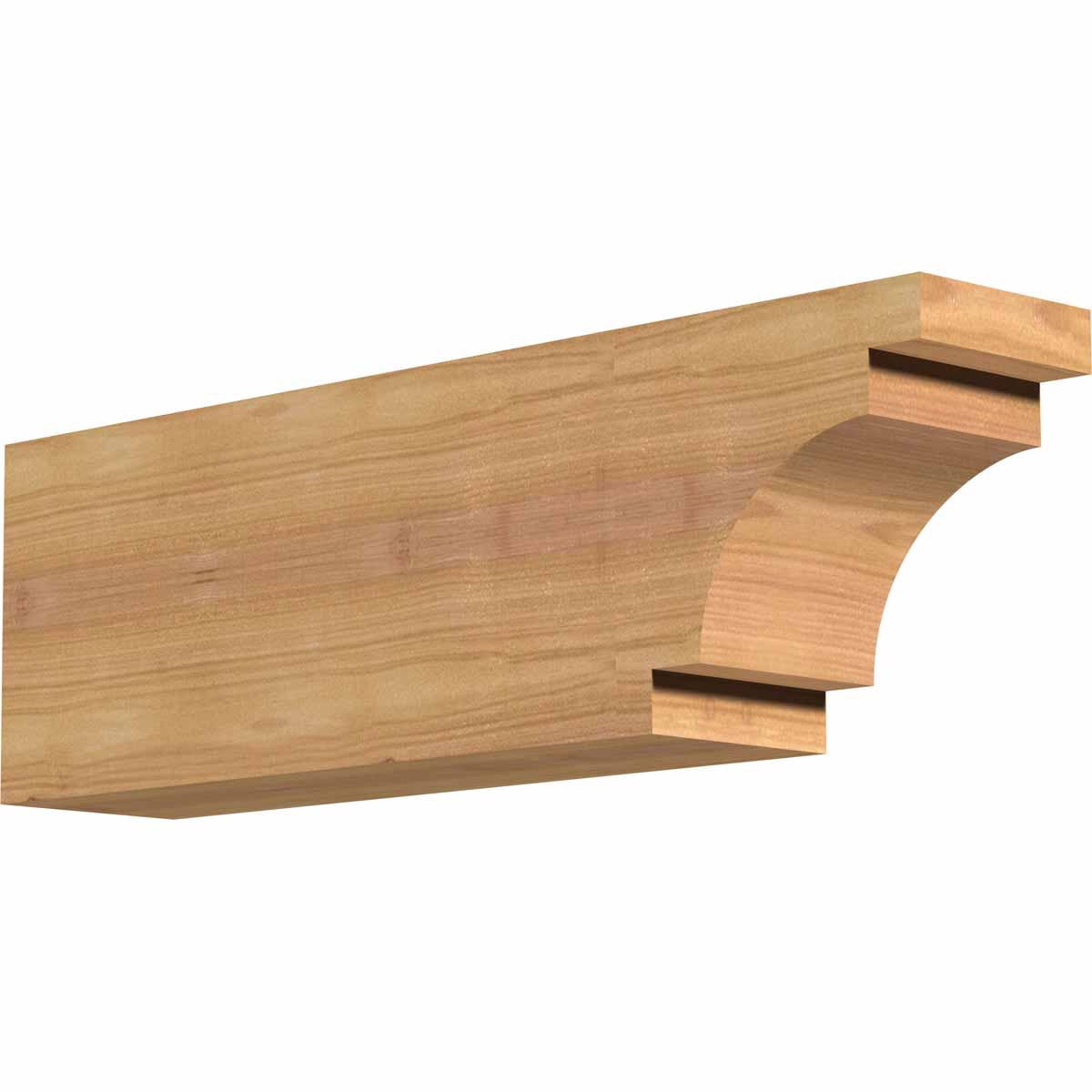 3 1/2"W x 6"H x 18"L Mediterranean Smooth Rafter Tail, Western Red ...
