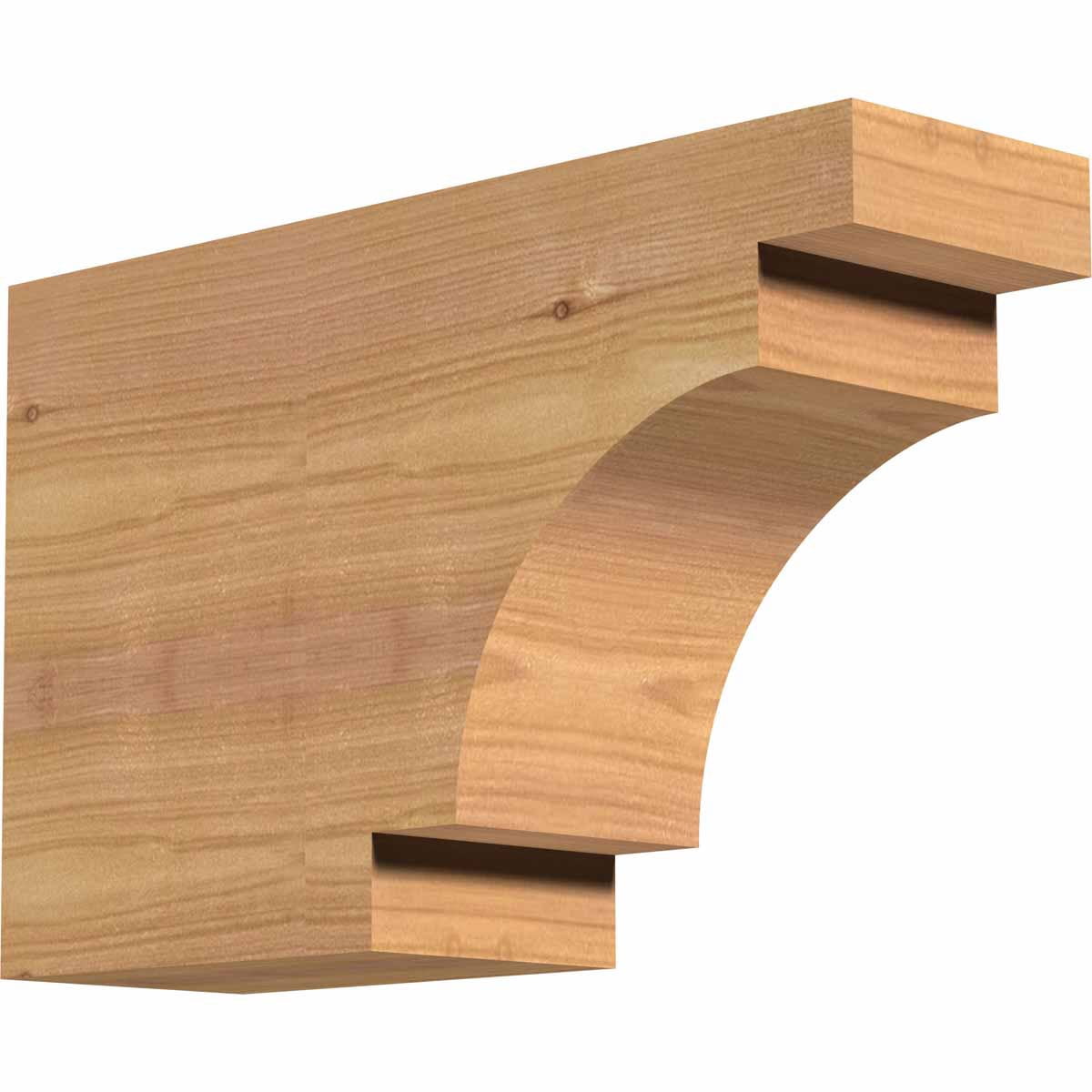 3 1/2"W x 8"H x 12"L Mediterranean Smooth Rafter Tail, Western Red ...