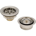 3-1/2” Wing Nut Twist Style Large Kitchen Sink Basket Strainer and ...