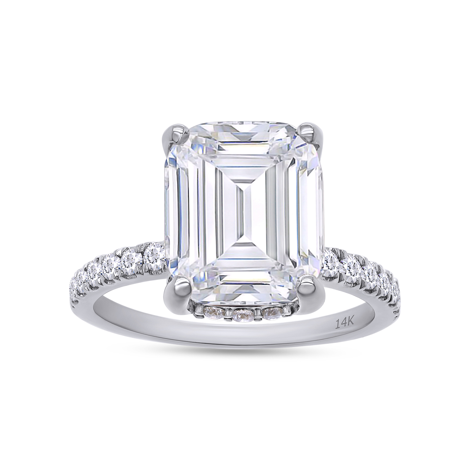 Diamond Solitaire Promise Ring in 10K White Gold (1/20 cttw) (I-Color ...