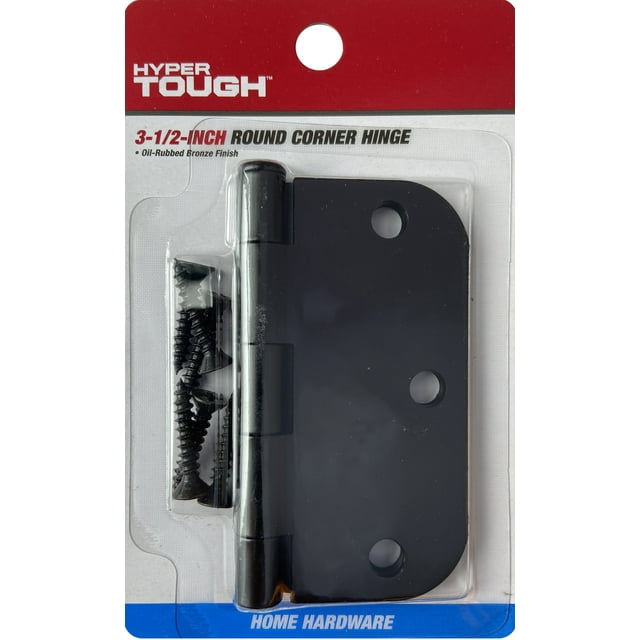 3-1/2 in. Round Corner Hinge, Steel, Oil Rubbed Bronze - Walmart.com