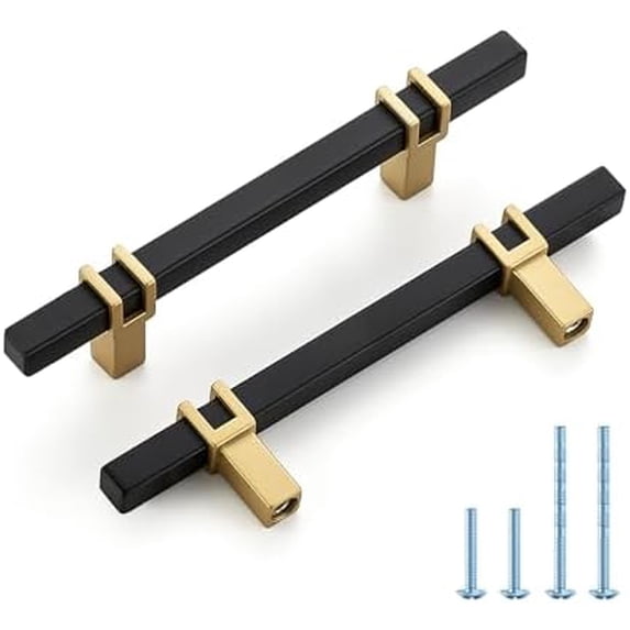 3-1/2 inch Cabinet Handles, 1 Pack Kitchen Cabinet Handles Matte Black ...