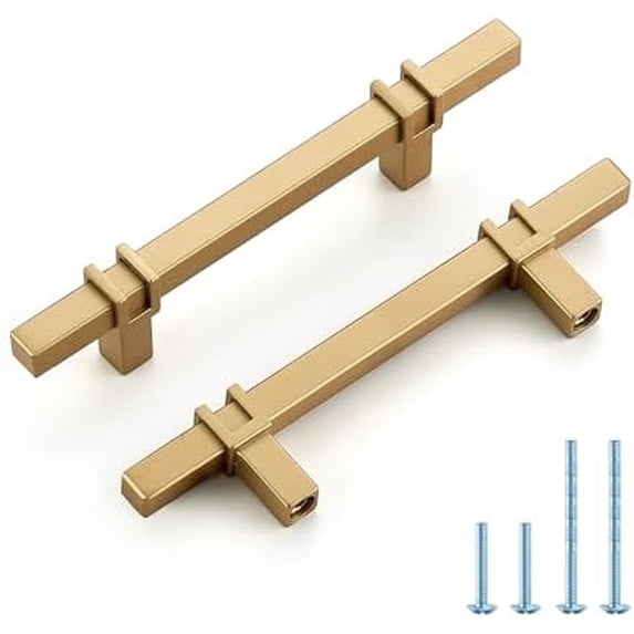 3-1/2 inch Cabinet Handles, 3 Pack Kitchen Cabinet Handles Gold Drawer ...