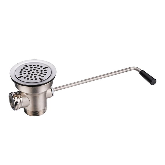 3-1/2inch Commercial Sink Drain with Twist Lever Handle, Waste Valve ...