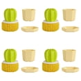 3.1*3.5" Dish Scrub Brush with Flowerpot Shape Draining Holder ...