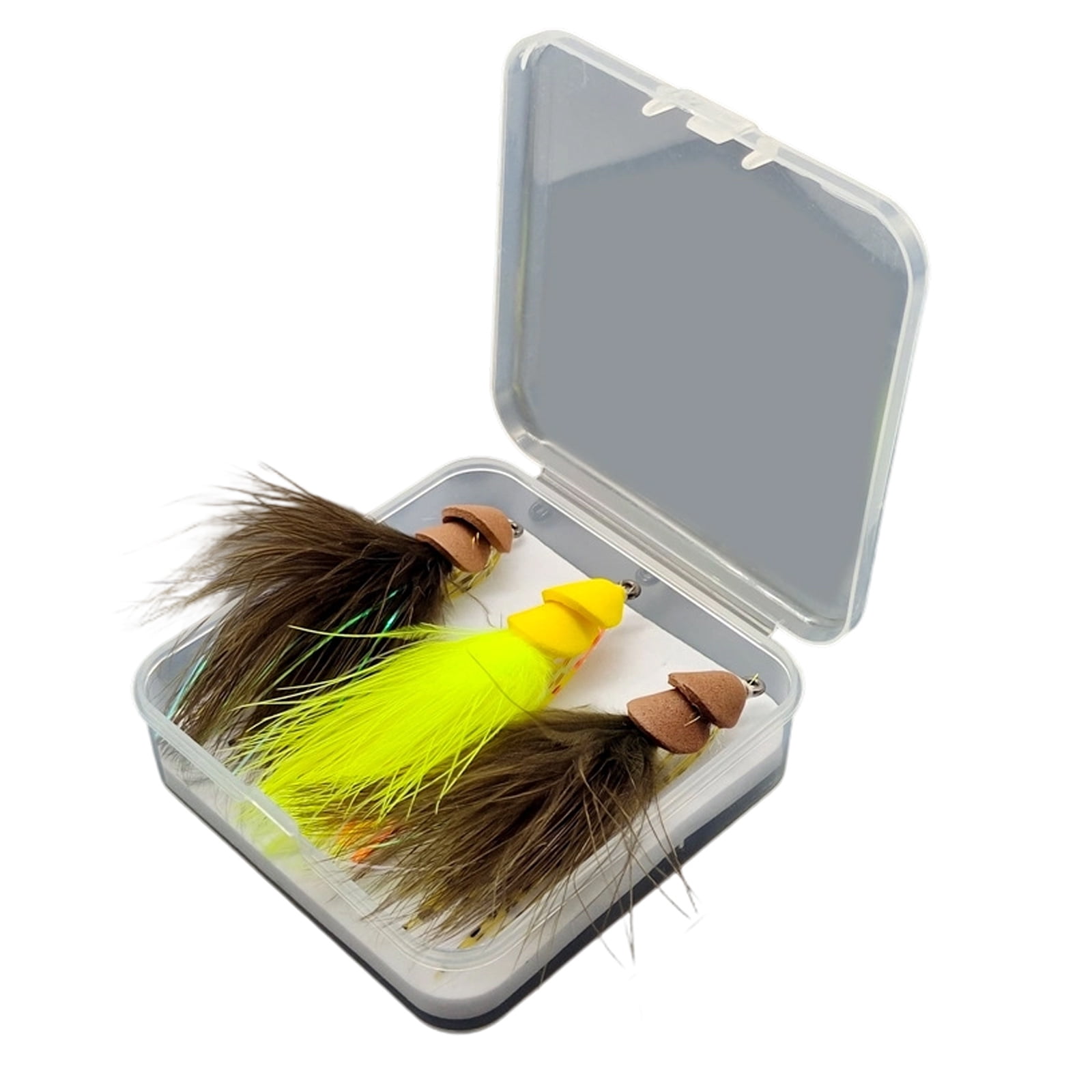 3. 1/3pcs Floating Foam Head Streamers Fly, Steel Jigs Trout Lure for ...