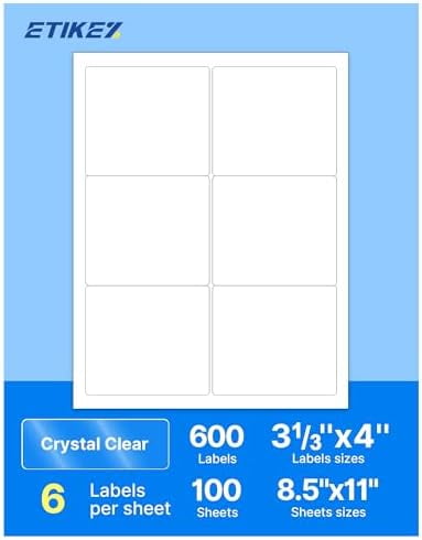 3-1/3x4 Shipping Address Labels, Shipping Labels for Laser & Inkjet ...