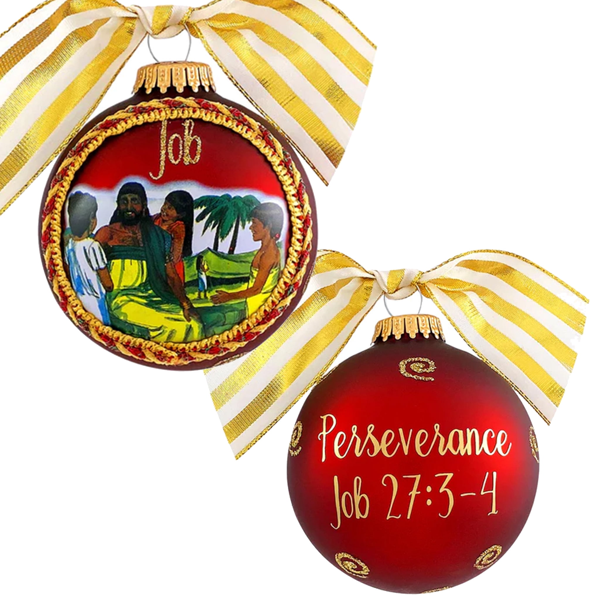 3 1/4" Collectable Bible Hero Glass Ornament Made in USA | Hugs Special ...