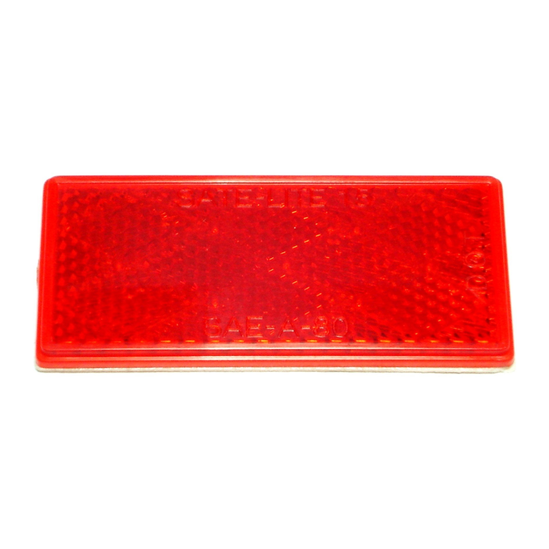 3-1/4" x 1-1/2" Red Plastic Rectangular Stick-On Reflectors (5 pcs ...