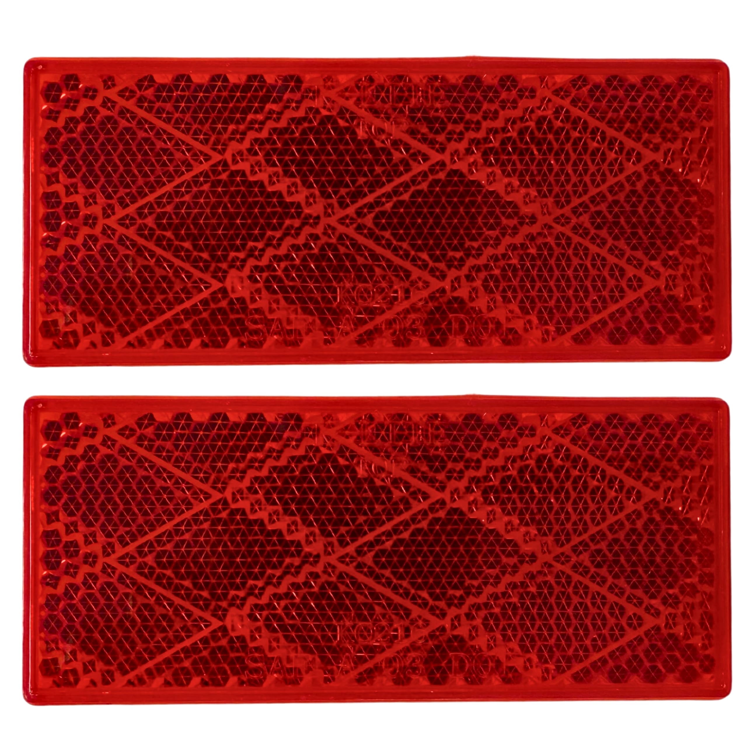 3-1/8" Rectangular Stick On Reflector Strong Adhesive DOT/SAE Approved ...