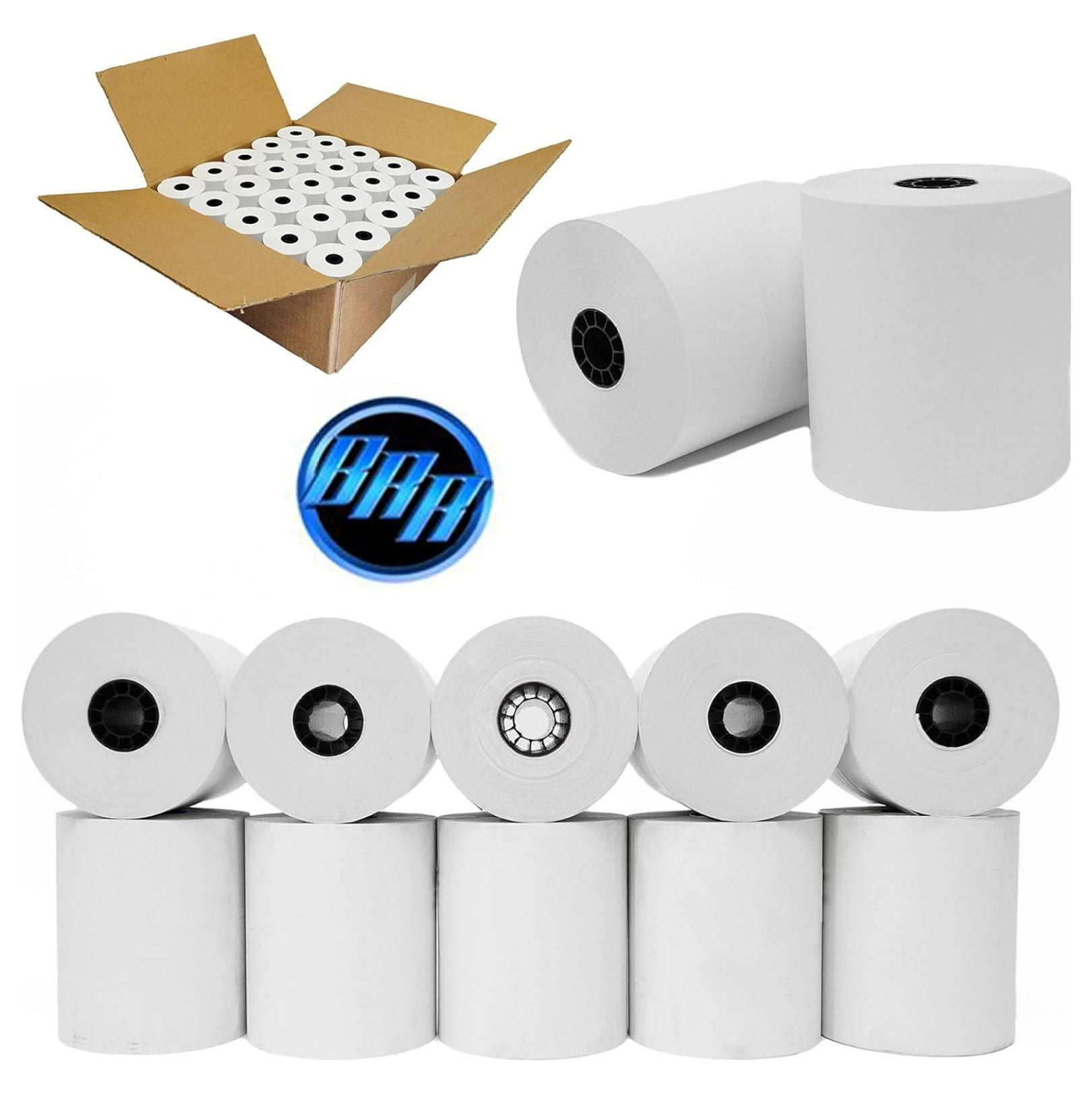 3 1/8" x 190' (50 POS Rolls) Bpa Thermal Receipt Printer Paper -318190 ...