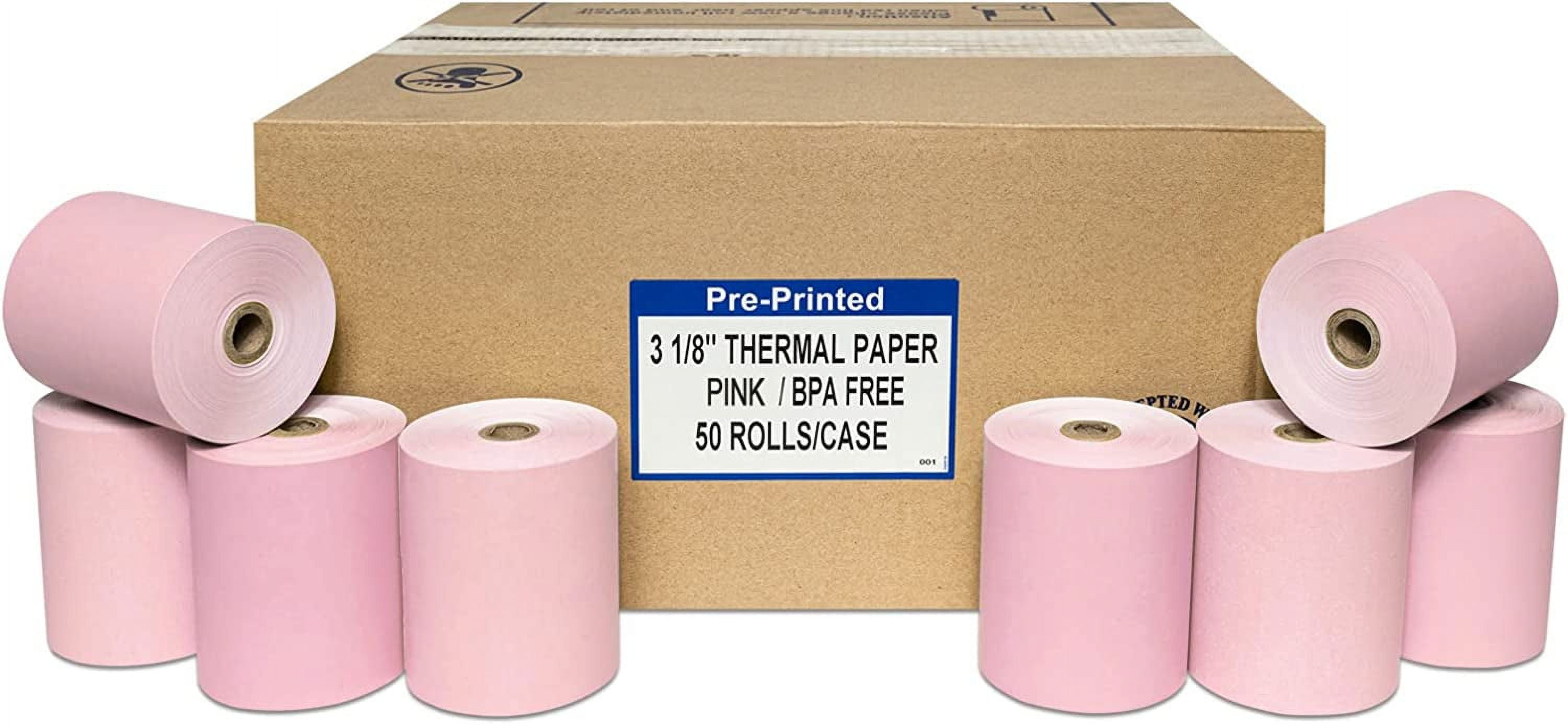3-1/8" x 230' Colored Thermal Paper Rolls (Pink) - Walmart.com