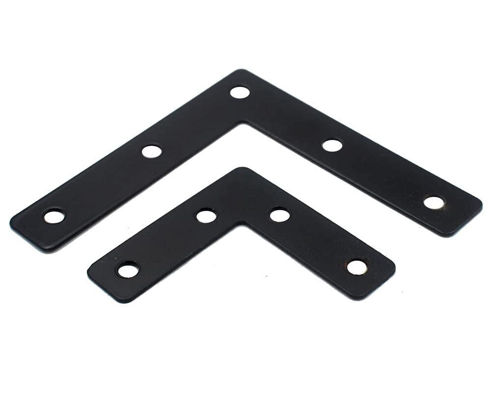 3-1/8inch and 2inch"L"Black Flat Corner Braces with Screw Picture ...