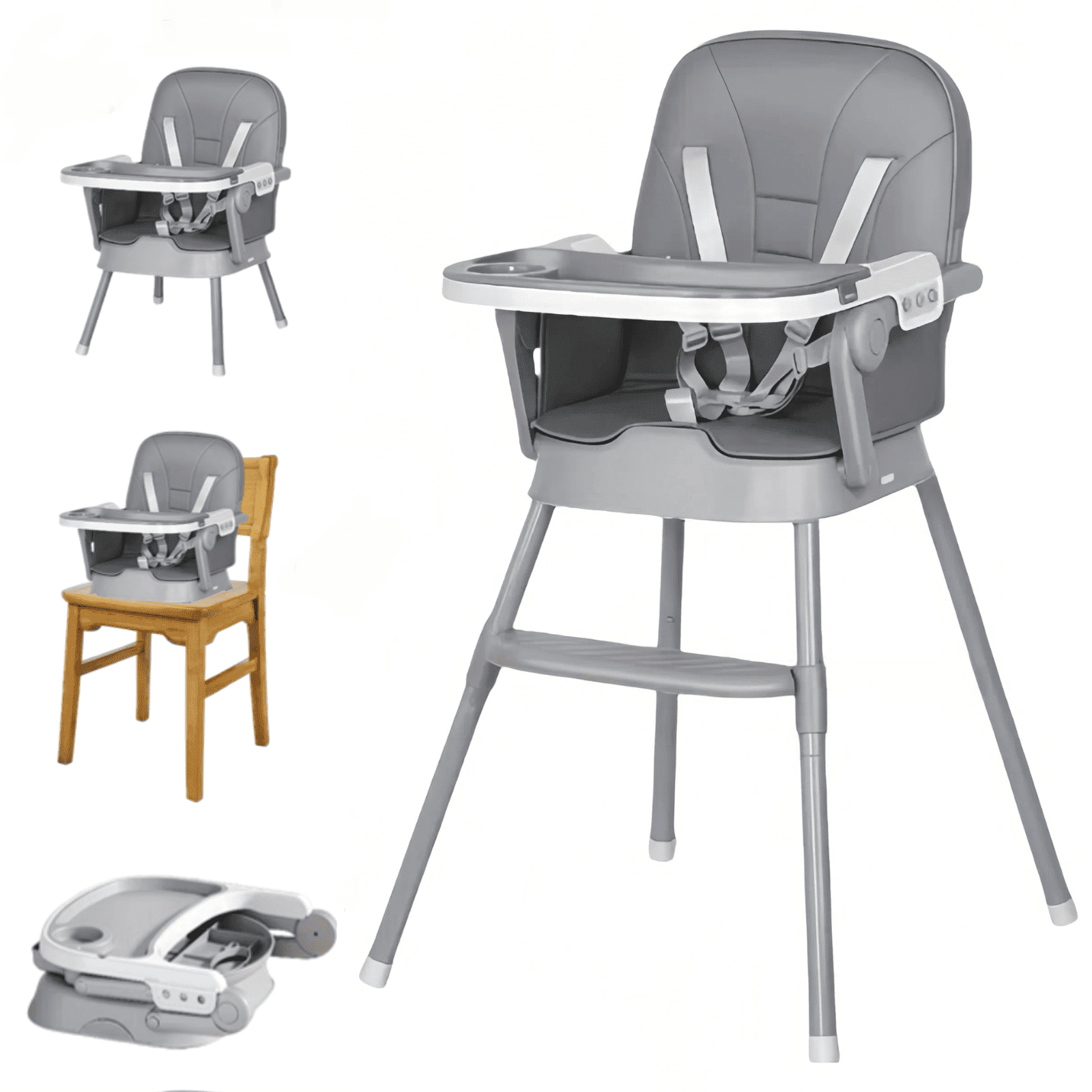 3 in 1 Baby High Chair Portable Infant Feeding Chair Convertible ...