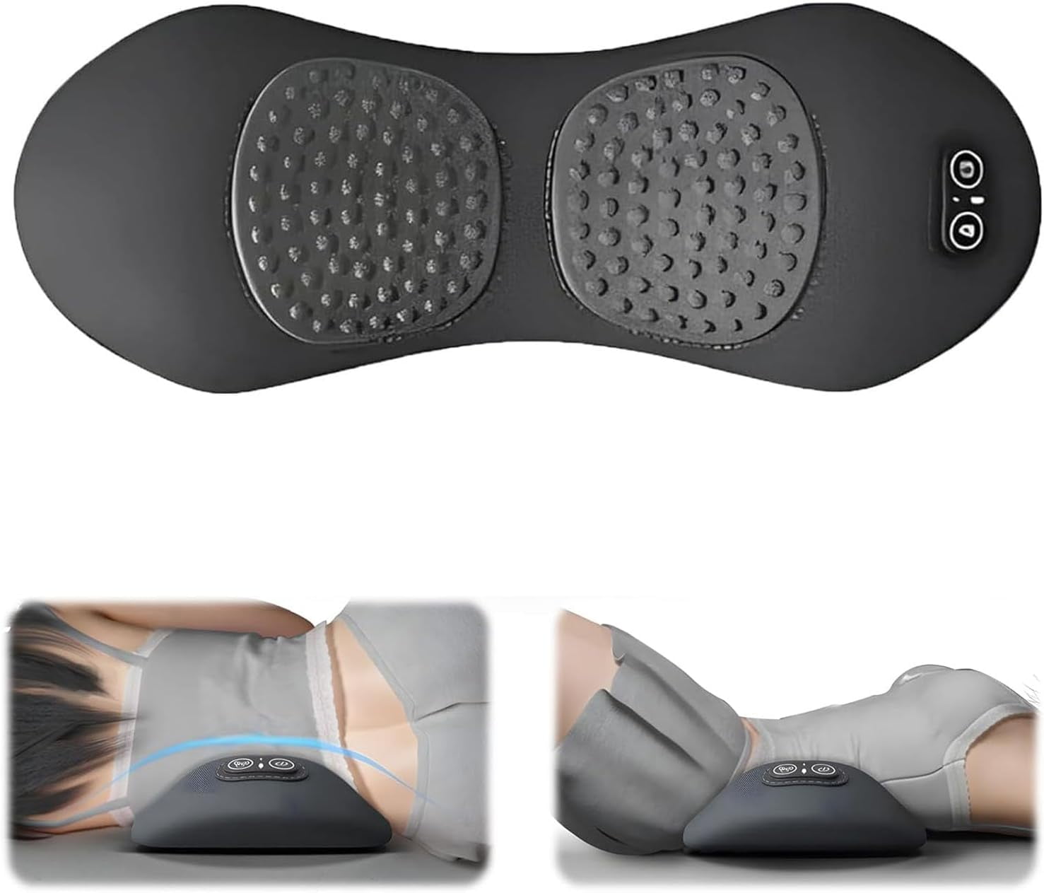 3 in 1 Back Massager with Heat, Lumbar Massage Pillow for Neck & Back ...