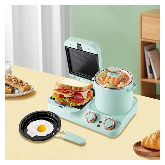 3 in 1 Breakfast Station, Electric Breakfast Machine w/Non-stick Frying ...