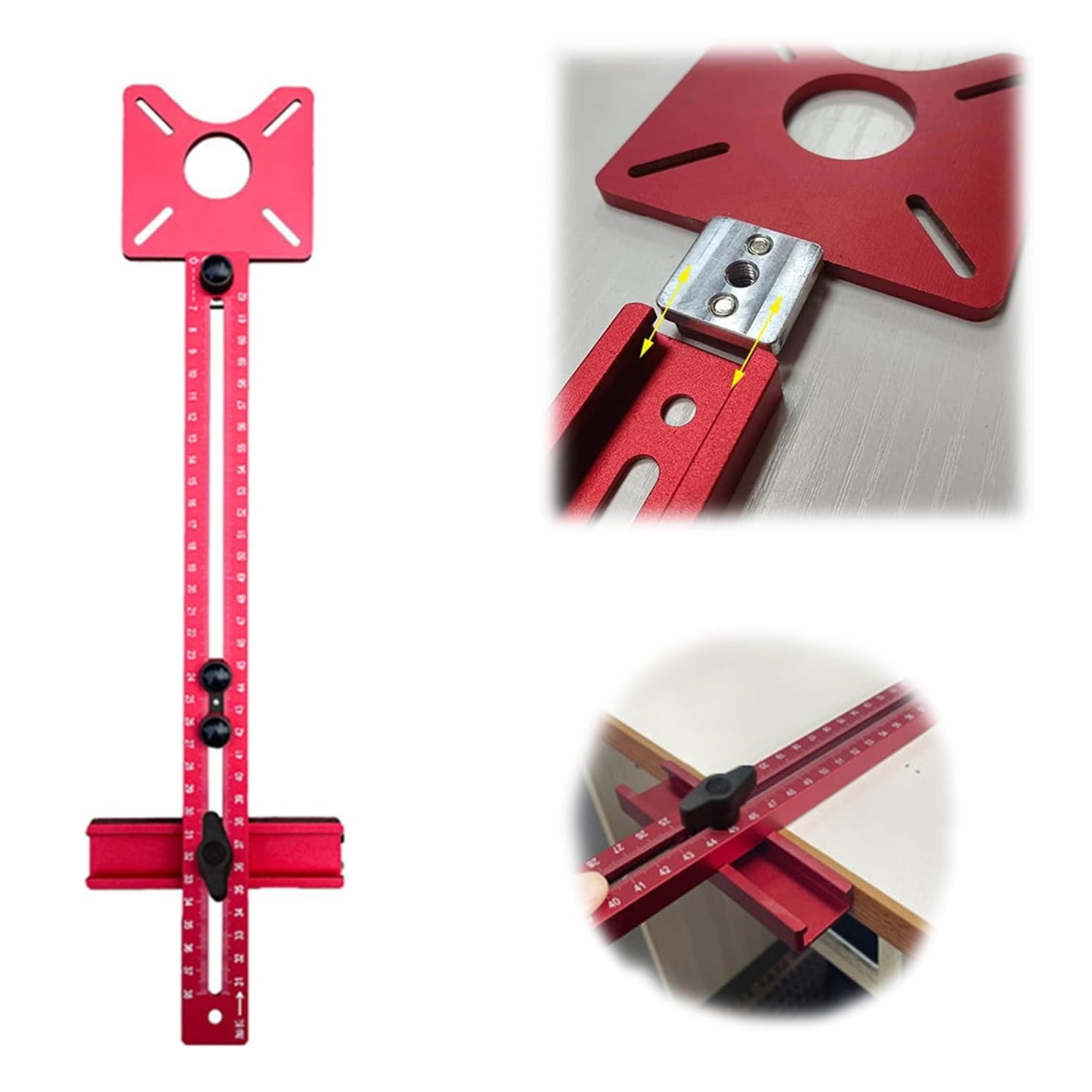 3 in 1 Cabinet Hardware Jig, Adjustable Cabinet Template Tool, Router ...