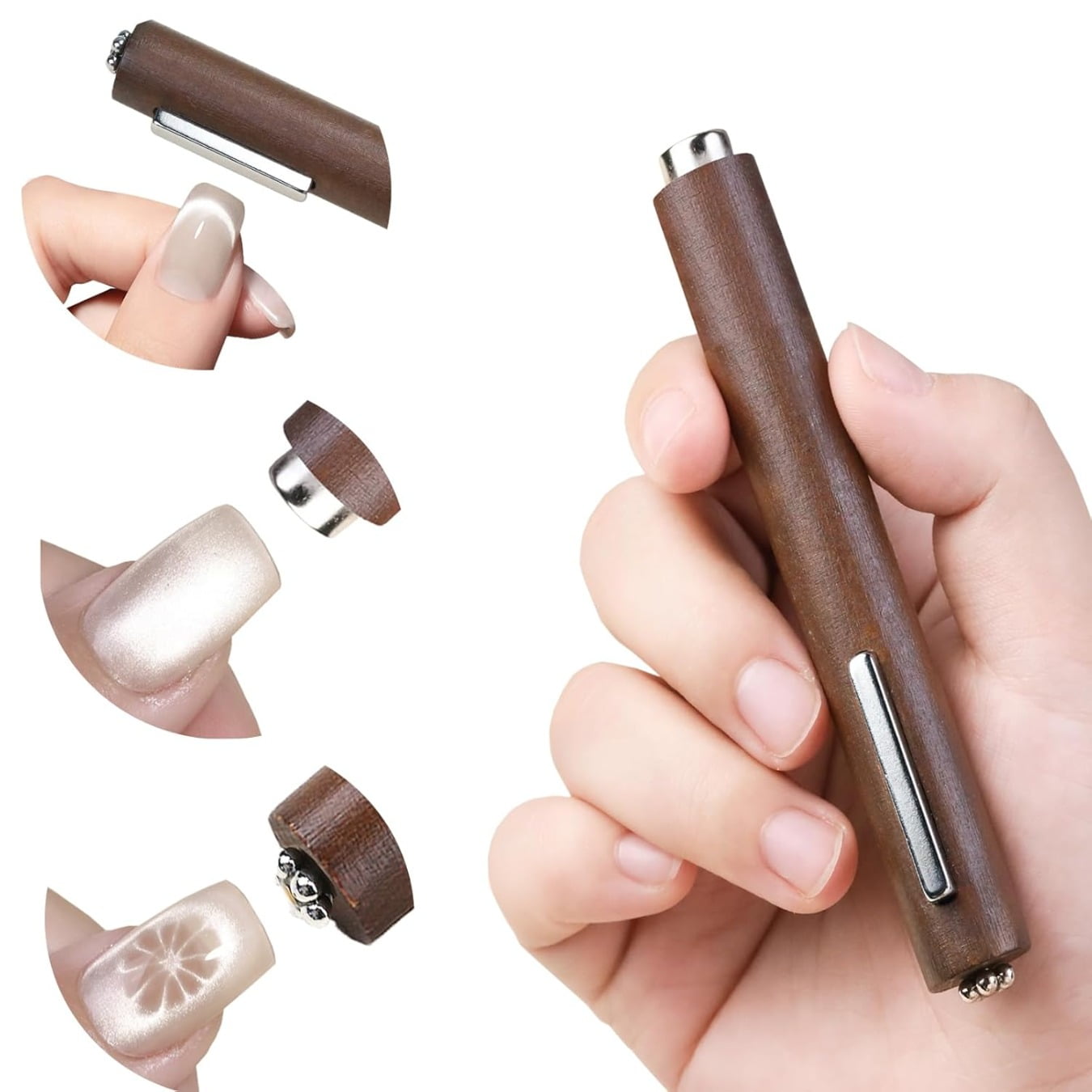 3 in 1 Cat Eye Magnet for Nails Double-Head Gel Nail Polish Magnet Wand ...