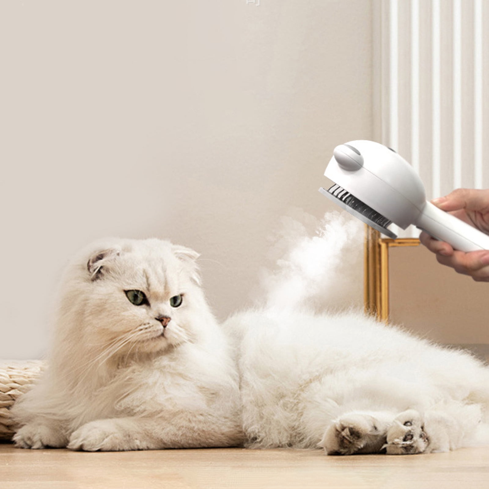 3 in 1 Cat Steam Brush for Shedding, Rechargeable Pet Steam Groomer ...