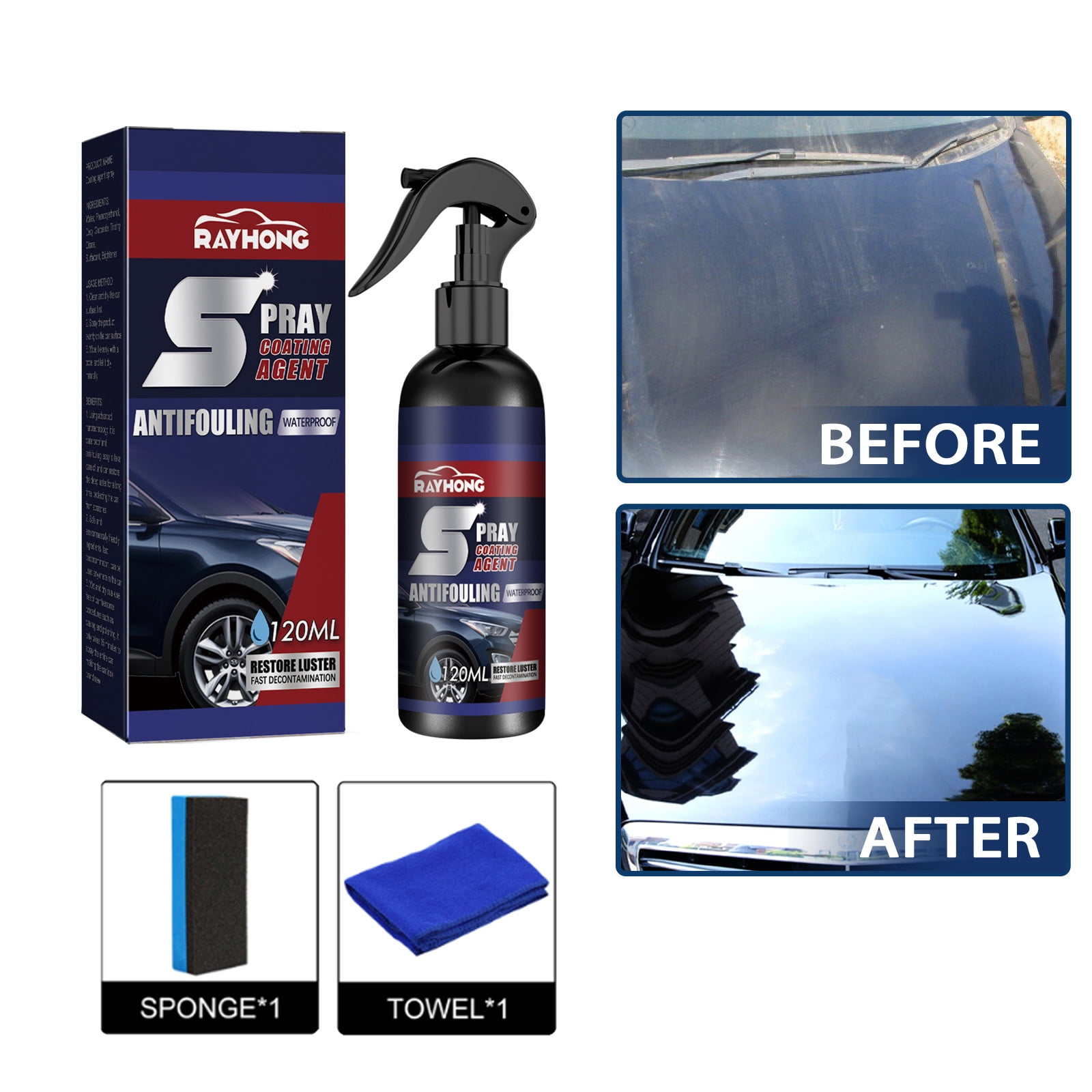 3 in 1 Ceramic Car Coating Spray, 3 in 1 High Protection Quick Coating ...