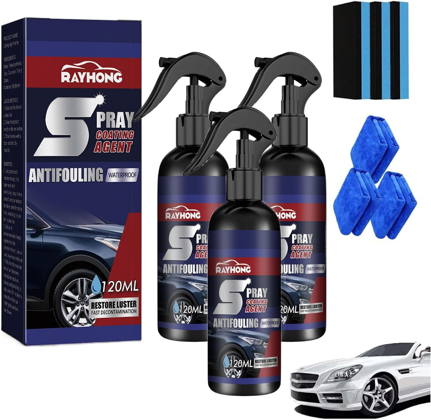 3 in 1 Ceramic Car Coating Spray, 3 in 1 High Protection Quick Coating ...