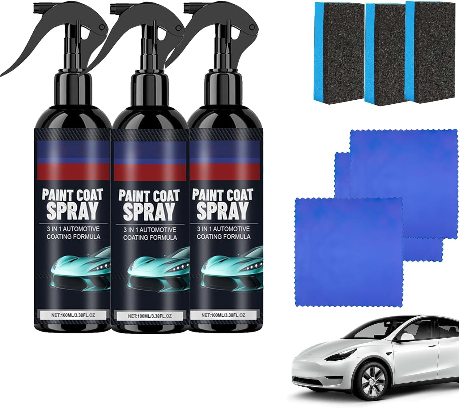3 in 1 Ceramic Car Coating Spray,Multi-Functional Coating Renewal Agent ...