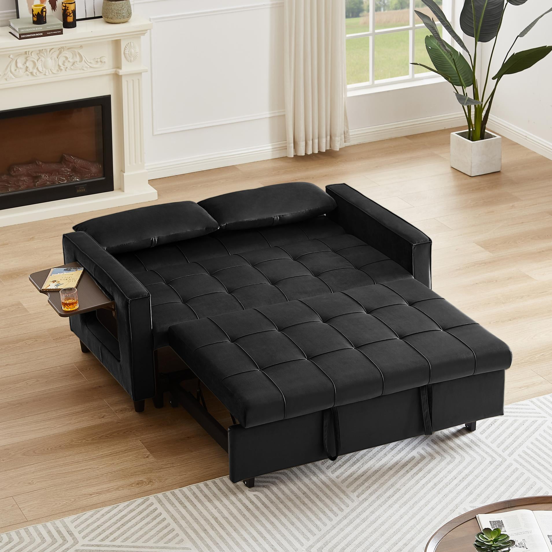 3 in 1 Chair Bed Sleeper, Convertible Chair Bed Sleeper with Wing ...