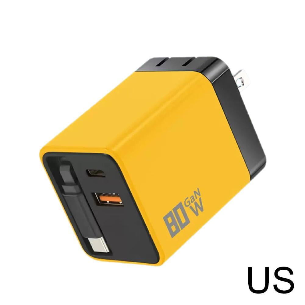 3 in 1 Charger, Scalable 80w Max Fast Charge Module, 3 in 1 Retractable ...