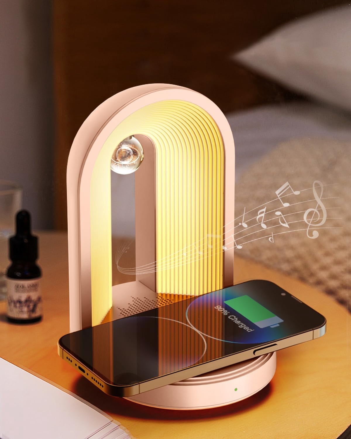 3 in 1 Charger Station with Wireless Phone Charger, LED Night Light ...