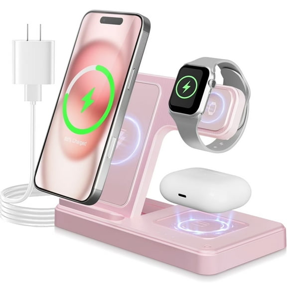 3 in 1 Wireless Charging Station, 2025 Upgraded Fast Desk Charger ...