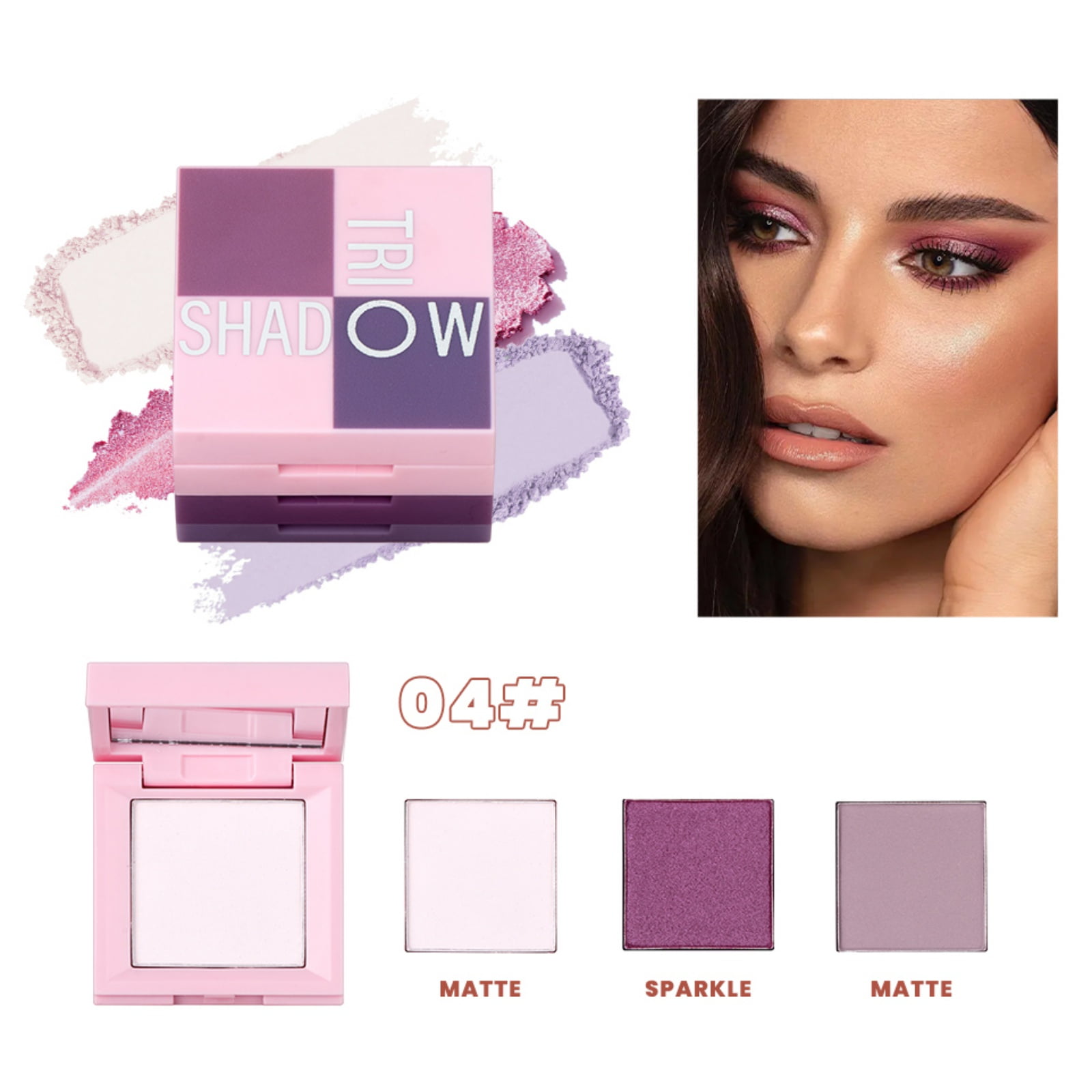 3 in 1 Contour Highlighter Blush Makeup Palette Kit, Matte Shimmer 3 ...