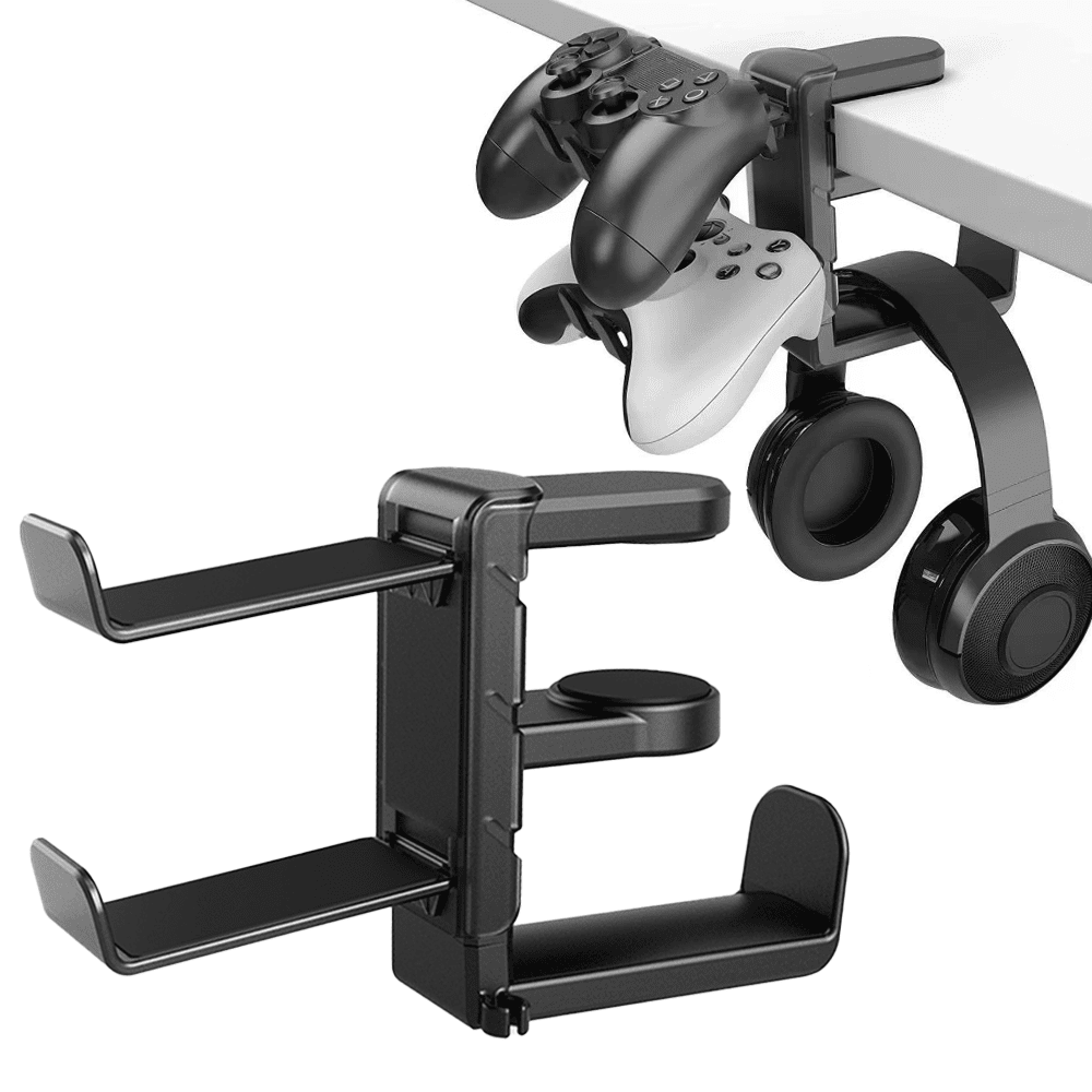 3 in 1 Controller holder with Desk Cup and Headphone hanger, Rotating Arm& Cable organizer ...