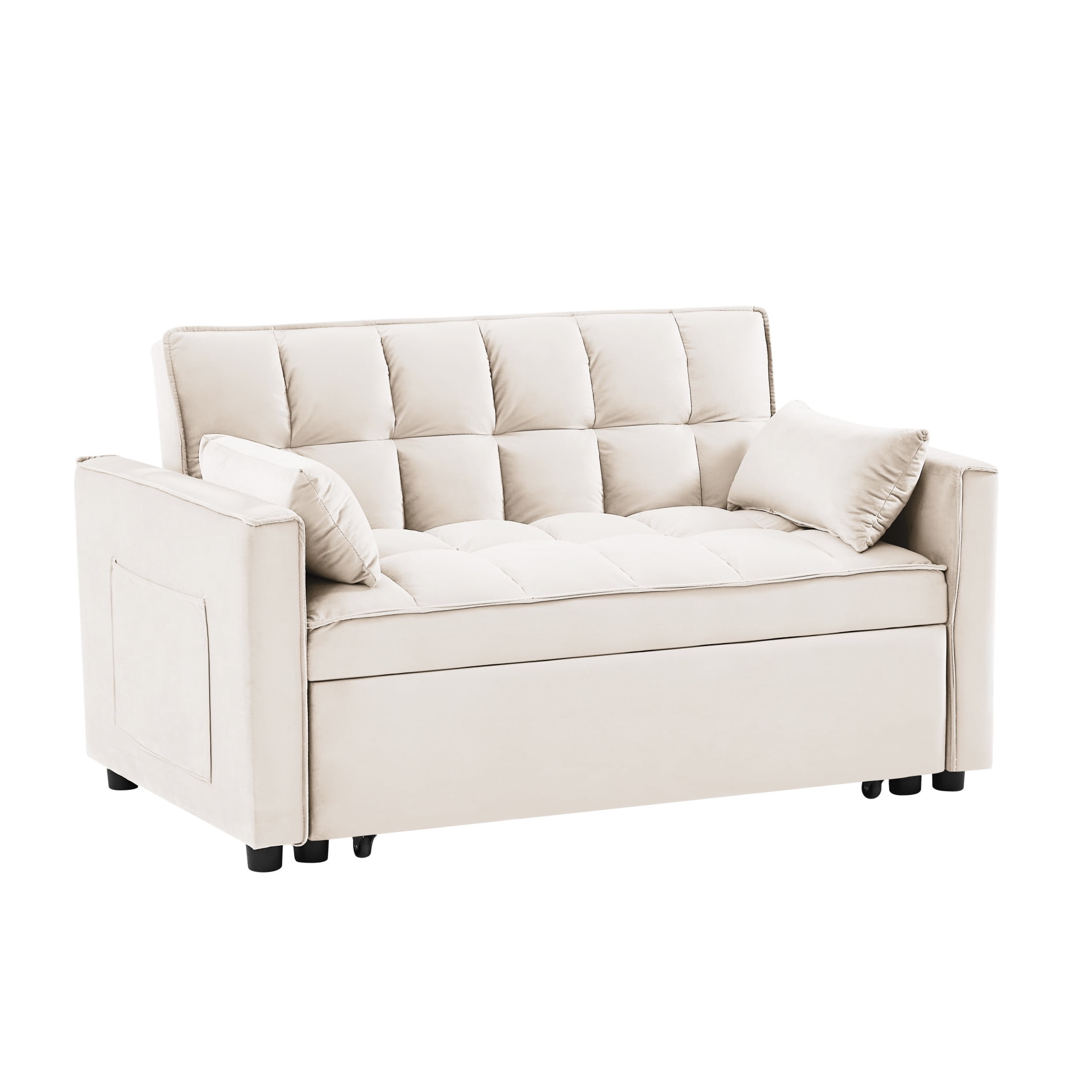3 in 1 Convertible Sleeper Sofa Bed, Small Loveseat Futon Sofa Couch ...