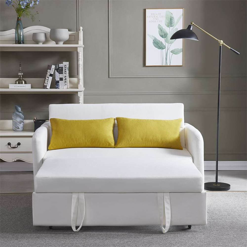 3 in 1 Convertible Sofa Bed, Twin Linen Sleeper Recliner Sofa Chair ...