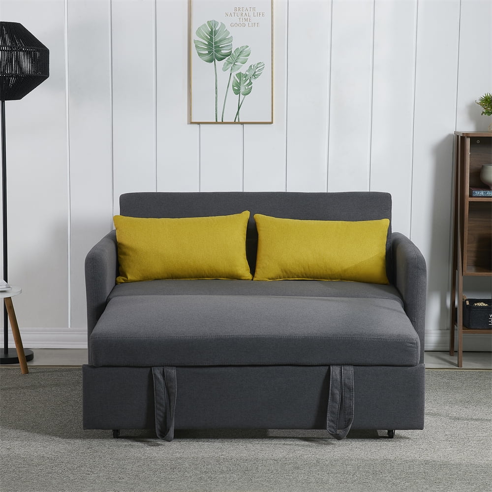 3 in 1 Convertible Sofa Bed, Twin Linen Sleeper Recliner Sofa Chair ...
