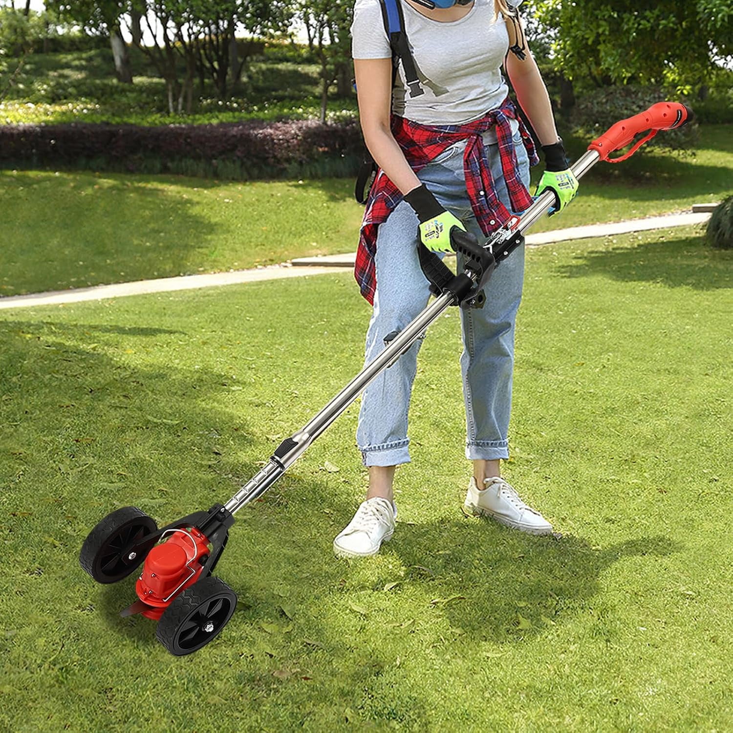 3 in 1 Cordless Weed Wacker,Cordless Grass Trimmer Mini-Mower for Lawn,200W Lightweight Weed ...