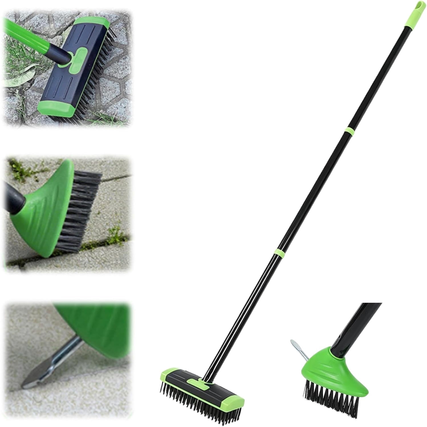 3 in 1 Crack Weeder Tool with Long Handle Steel Brush, 2026 Upgraded ...