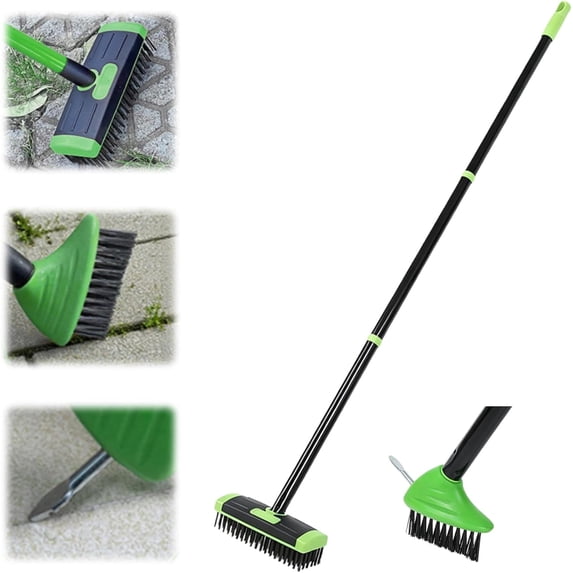 3 in 1 Crack Weeder Tool with Long Handle Steel Brush, 2026 Upgraded ...