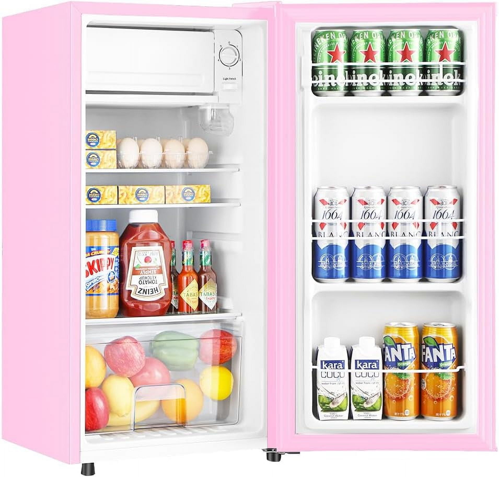 3.1 Cu.Ft Mini Fridge with Freezer, Single Door Mini Refrigerator, 5 ...