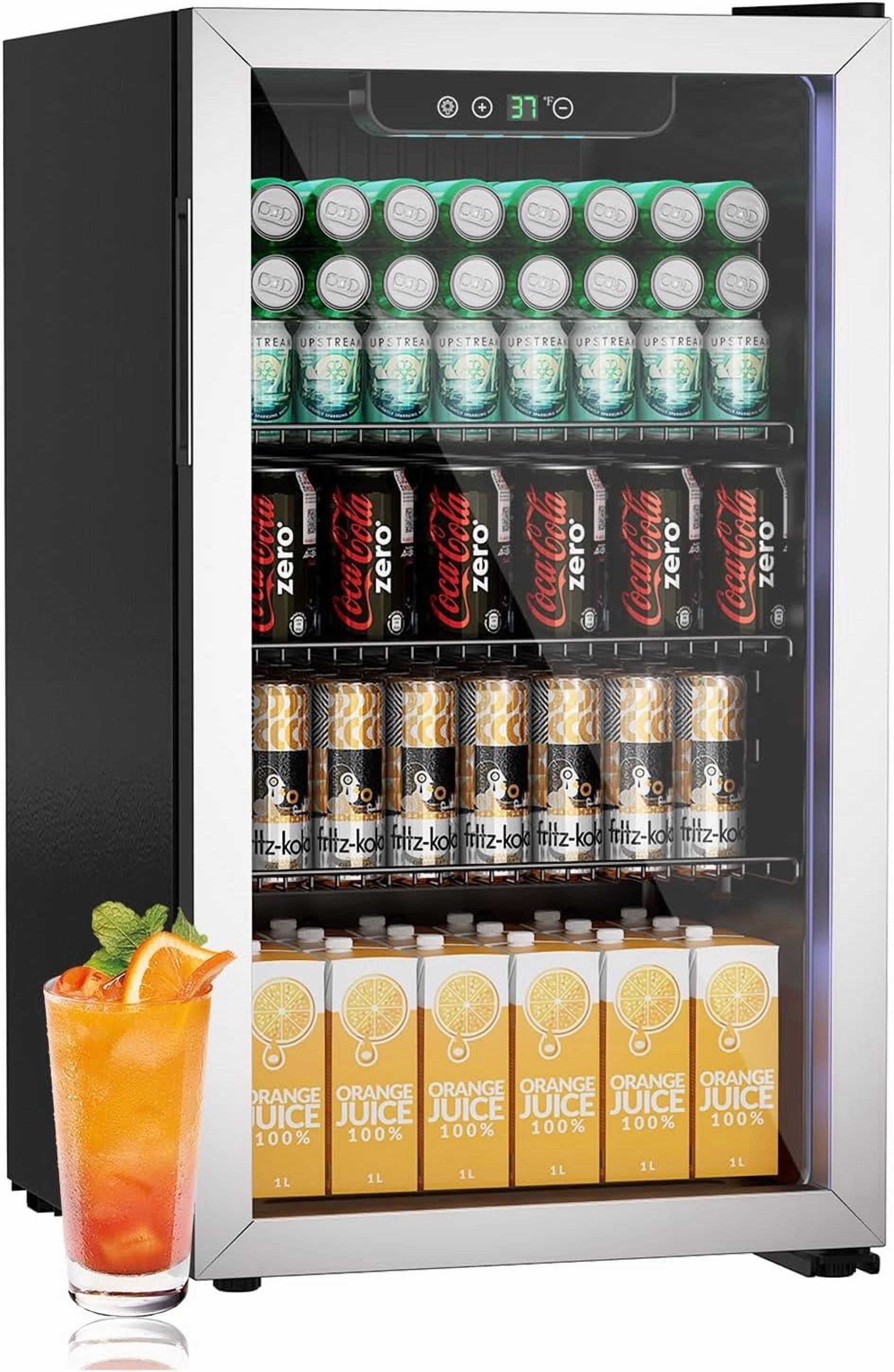 3.1 Cubic Feet Mini Fridge,110 Can Freestanding Beverage Refrigerator ...