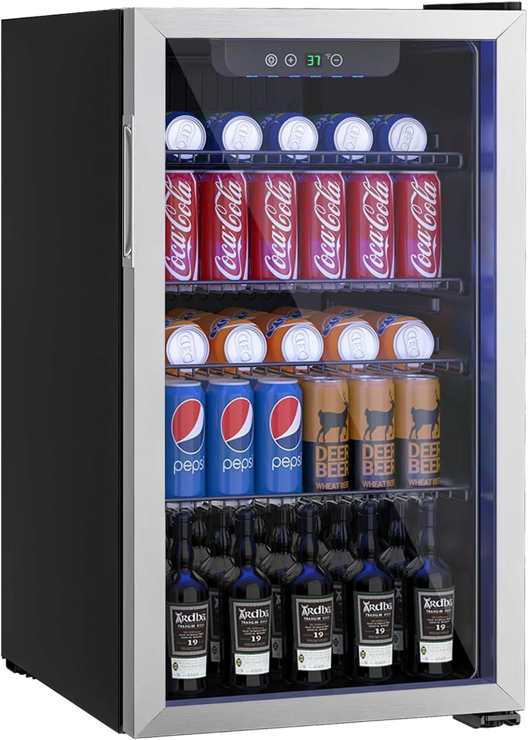 3.1 Cubic Feet Mini Fridge,110 Can Freestanding Beverage Refrigerator ...