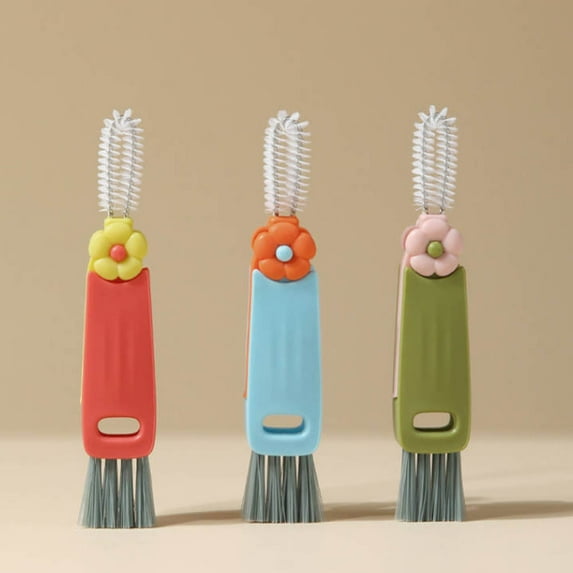 3 in 1 Cup Lid Cleaning Brush, 3Pcs Multifunctional Crevice Portable ...