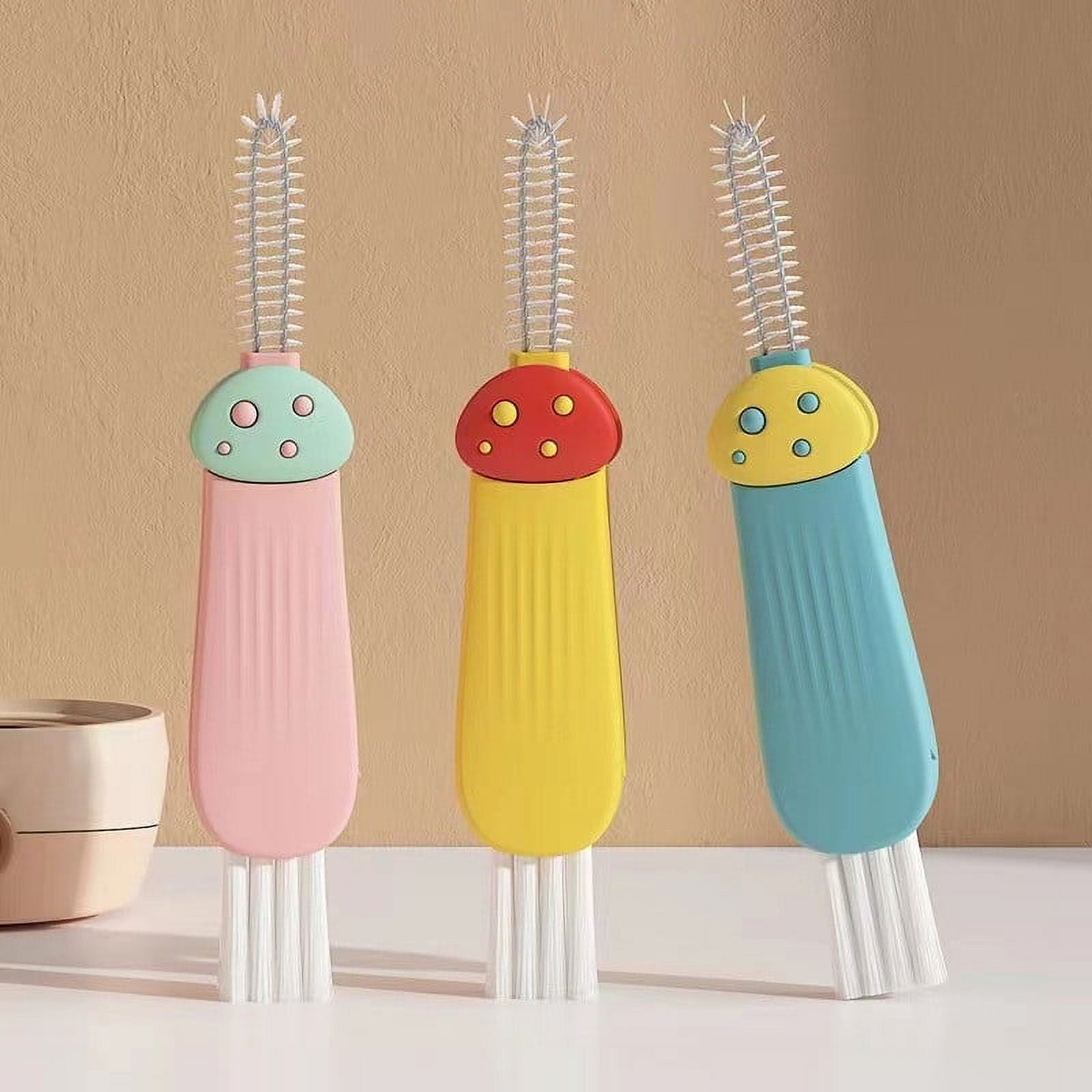 3 In 1 Cup Lid Cleaning Brush, Multifunctional Bottle Brush, Stainless ...