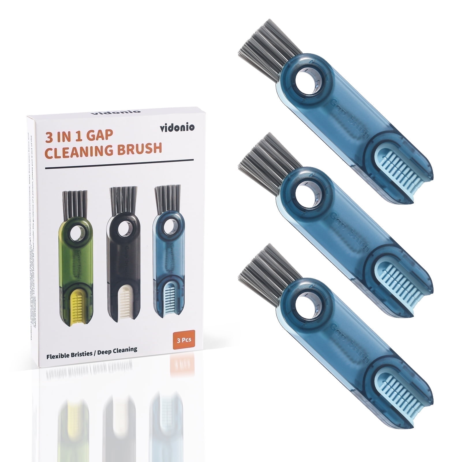 Vidonio 3 in 1 Cup Lid Cleaning Brush Set Multifunctional Lid Crevice ...