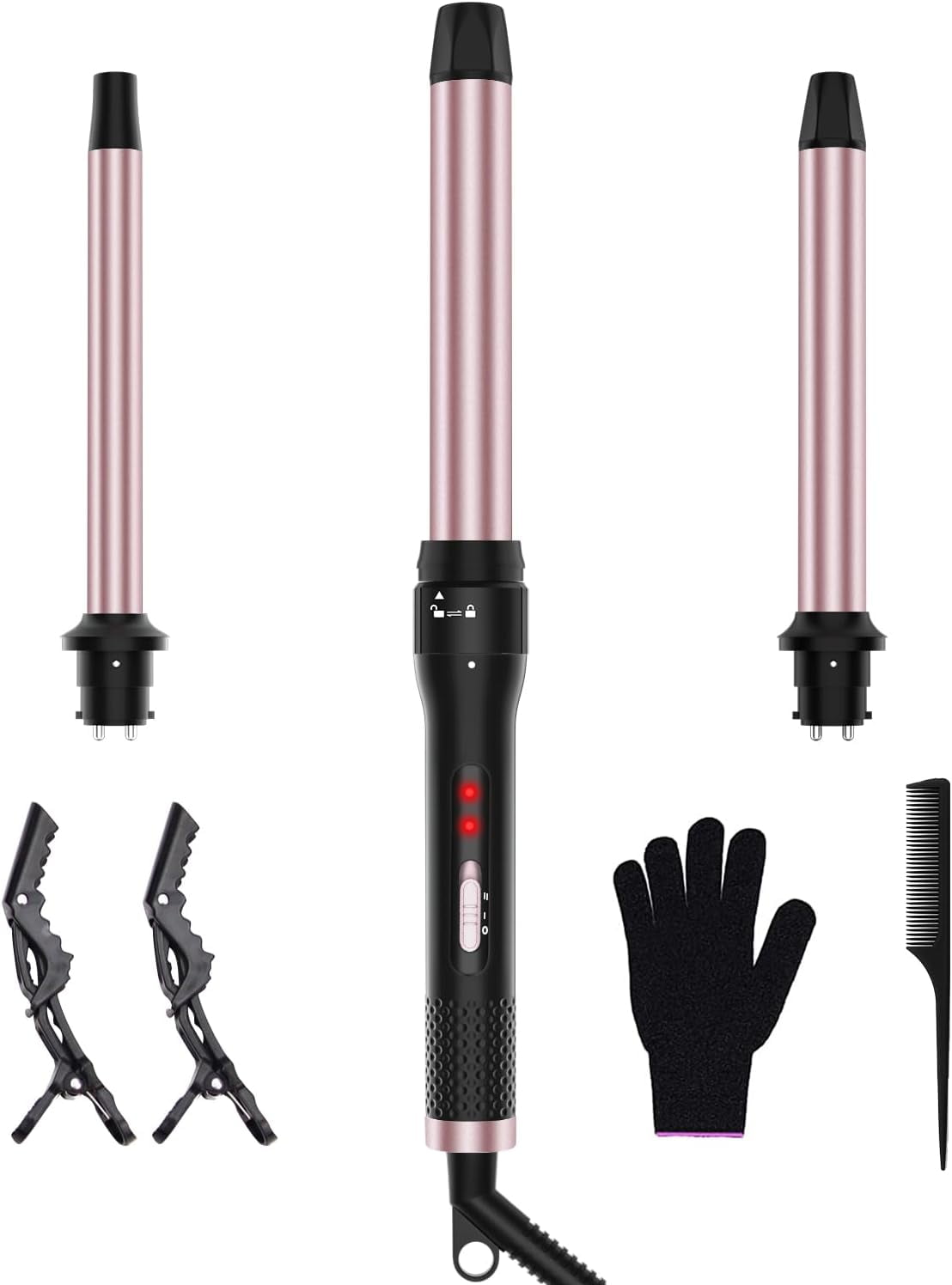 3 in 1 Curling Iron Set for Long/Short All Hairstyle,with 3 ...