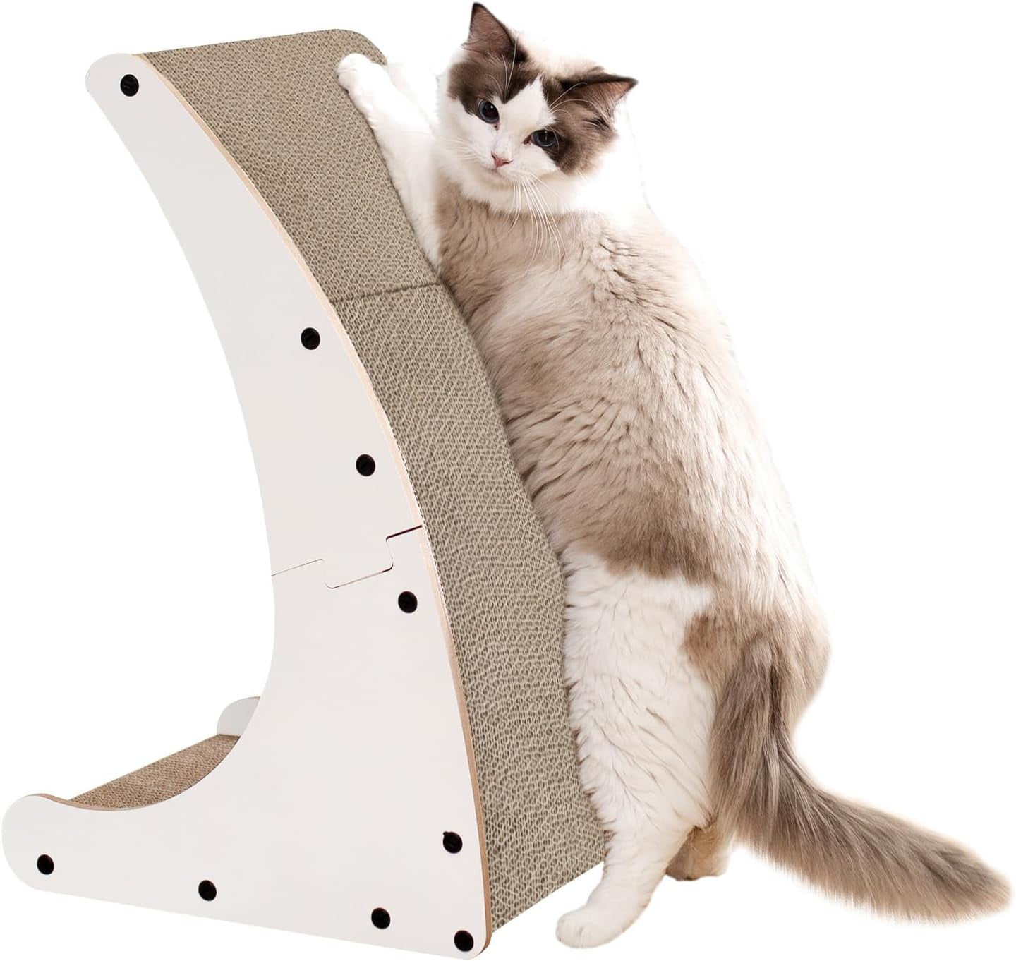 3 in 1 Curved Cat Scratcher, L-Shaped Cat Scratchers for Indoor Cats ...