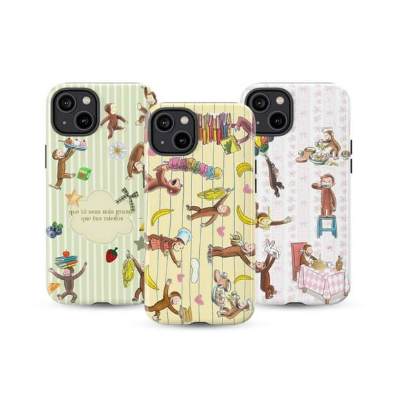 3 in 1 Cute Curious Monkey Adventure Phone Case Combo, Banana Party ...
