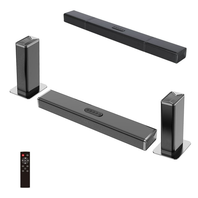 3 in 1 Detachable Sound Bar for TV, 100W Split Soundbars Bluetooth 5.0 ...