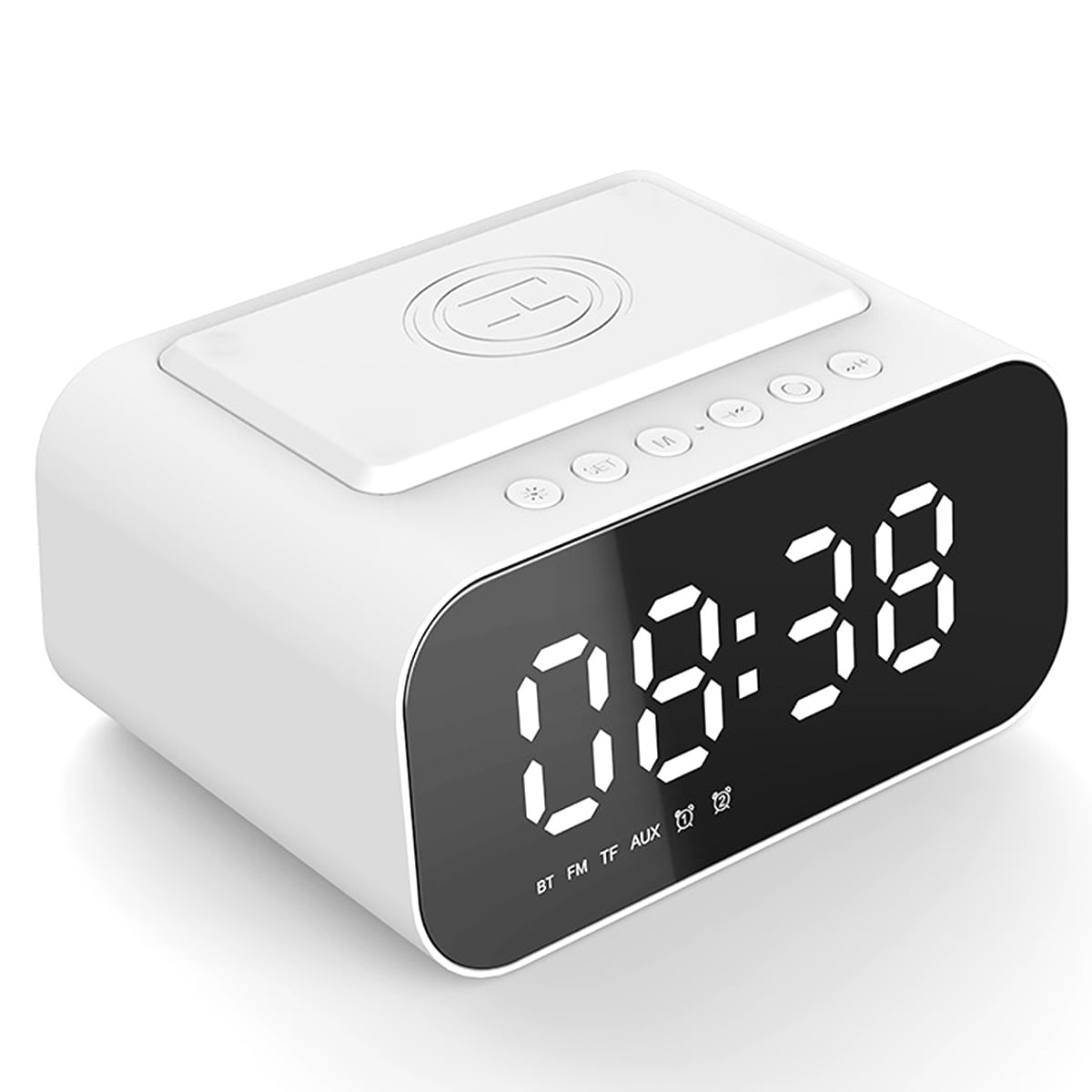 3 In 1 Digital Alarm Clock Wireless Charging, Led Charger Speaker ...