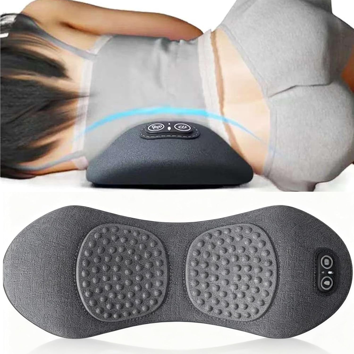3 in 1 Electric Back Massager with Heat & Traction - Adjustable Therapy ...